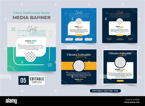 Customer Feedback Testimonial Design Bundle With Rating Sections Customer Service Feedback