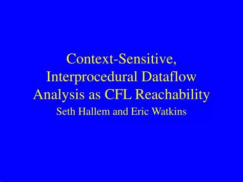ppt context sensitive interprocedural dataflow analysis as cfl