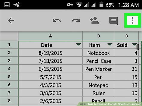 How To Save On Google Sheets On Android Steps With Pictures