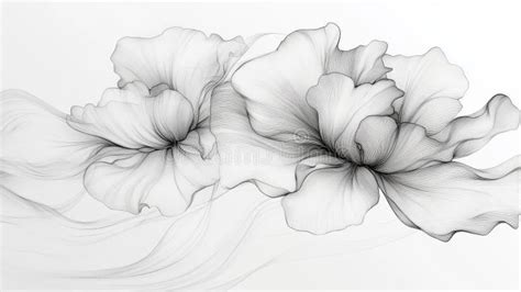 Abstract Black And White Dotted Flowers Stock Illustration Illustration Of Abstract Delicate