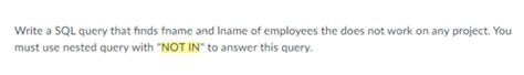 Solved Write A Sql Query That Finds Fname And Iname Of