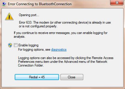 Error Connecting Bluetooth Dialup Connection Techyv Com