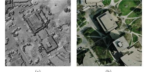 A Airborne Lidar Derived Surface Fused With Intensity Image And B Download Scientific