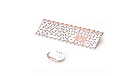 Nixiukol Rose Gold Bluetooth Keyboard Mouse Combo