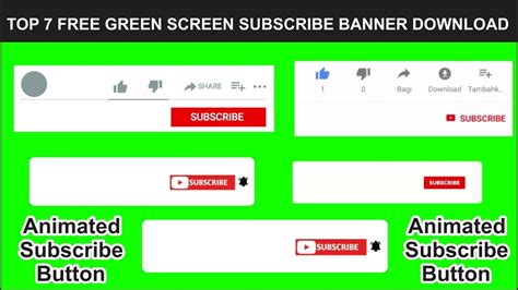 Top 7 Best Green Screen Animated Subscribe Button 2020