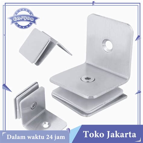 Jual Jepit Kaca Cermin Dinding 90 Derajat Glass Clip Kaca Tembok Shower Stainless Shopee Indonesia