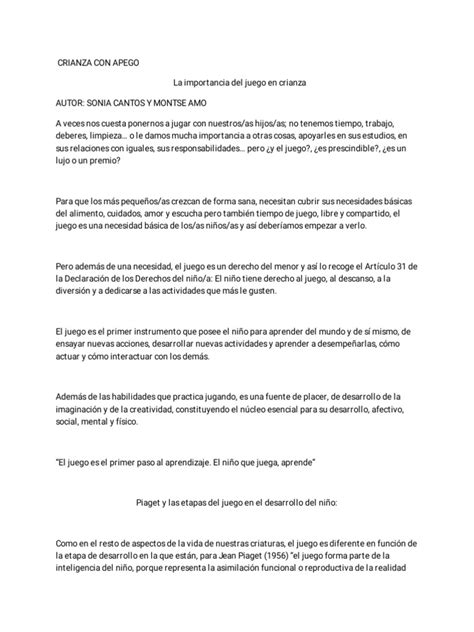 Crianza Con Apego Wps Office Pdf