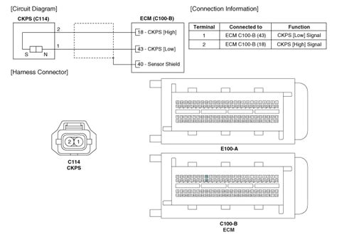 Hyundai Genesis Dh Crankshaft Position Sensor Ckps Schematic Diagrams Engine Control System