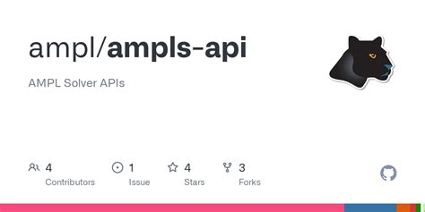 Github Ampl Ampls Api Ampl Solver Apis
