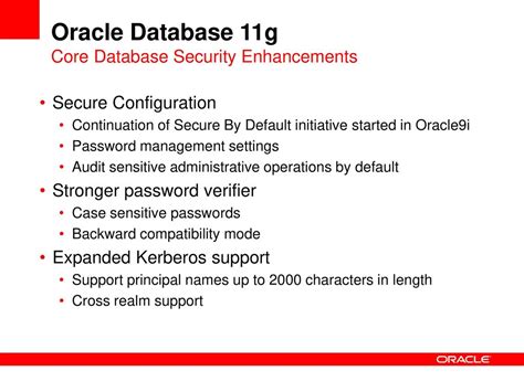 Oracle Database 11g Lock Down Your Data Ppt Download