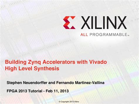 Pdf Building Zynq Accelerators With Vivado High Level Synthesis