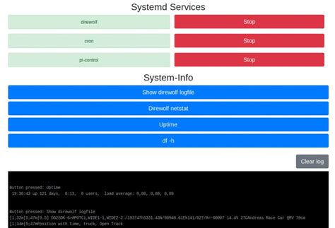 RPI Control eine einfaches Webinterface für Fernwartung eines Raspberry Pi DK ML