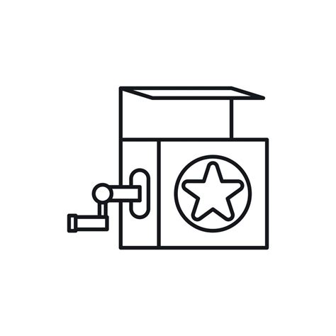 Jack In The Box Toy Icon Outline Style 14502528 Vector Art At Vecteezy