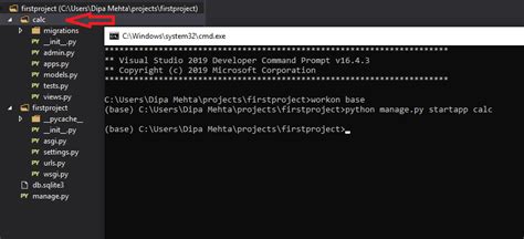 django environment setup with first app