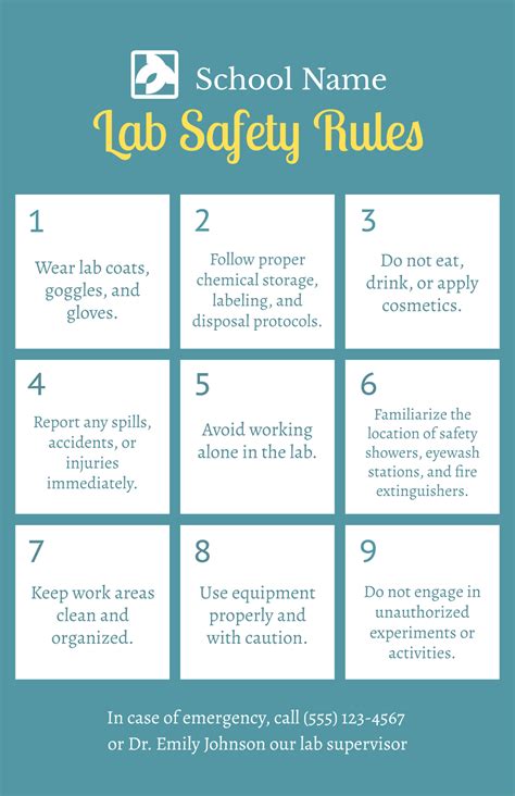 Free Lab Safety Poster Template To Edit Online