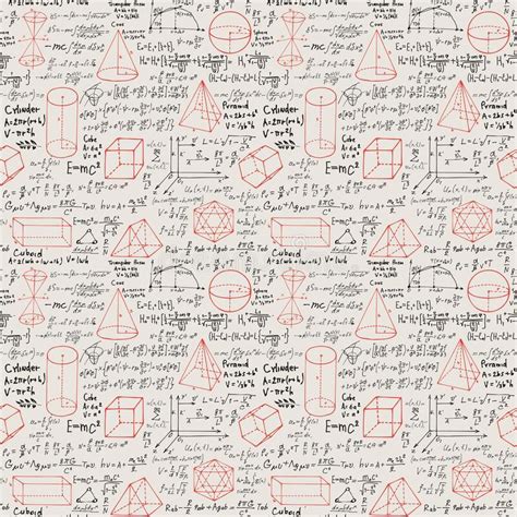 Math Seamless Pattern With Formulas And Sketches Stock Vector Illustration Of Copybook