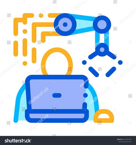 Programming Robot Icon Vector Outline Programming Stock Vector Royalty Free 1827901535