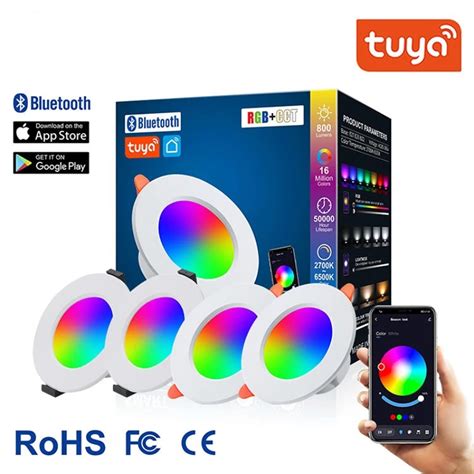 Led Downlight Wifi Tuya Smart Life Dimming Spot Lamp Bluetooth Control