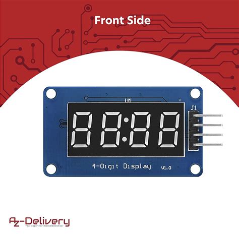 Azdelivery 4 Bit Digital Tube Led Display Module Tm1637 Met Clock Display Compatibel