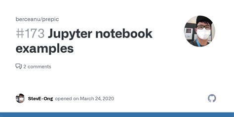Jupyter Notebook Examples Issue Berceanu Prepic Github