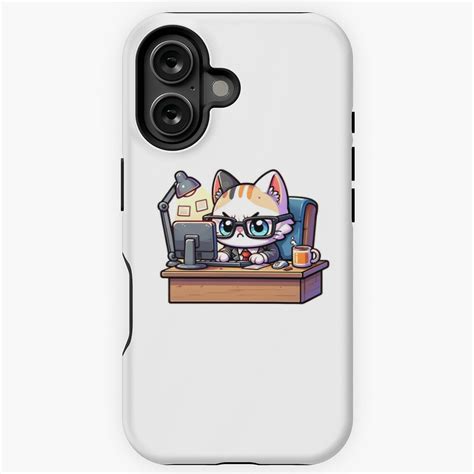 Cute And Kawaii Programmer Cat Who Works Hard Sticker For Sale By Perfect Radius Redbubble