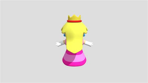 Princess Peach Fanart Super Mario Bros Download Free 3d Model By