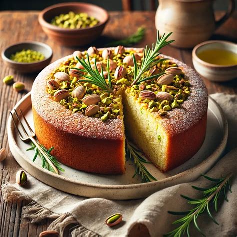 Moist Pistachio And Rosemary Almond Cake A Unique Delight