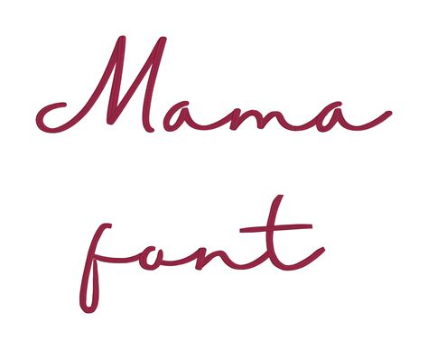 Mama Machine Embroidery Font BX Font Embroidery Design Etsy UK