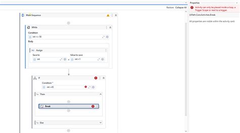 Break Activity In While Loop Throws A Error Activities UiPath Community Forum