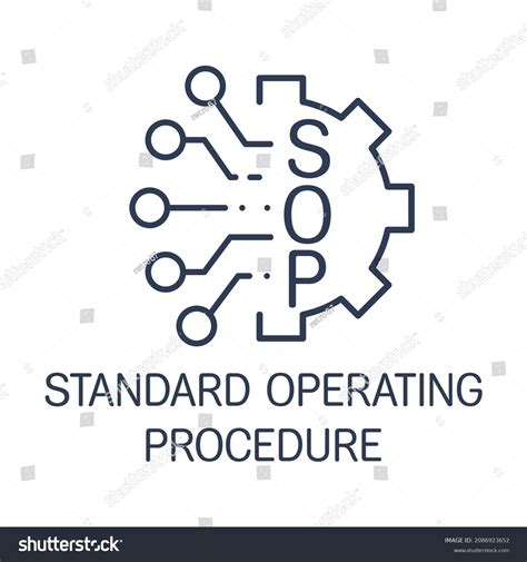 Sop Standard Operating Procedure Vector Linear Stock Vector Royalty Free Shutterstock