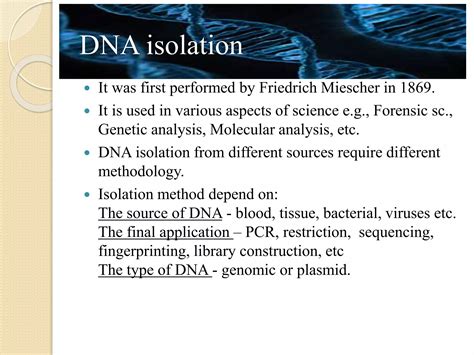 Dna And Rna Isolation Pptx