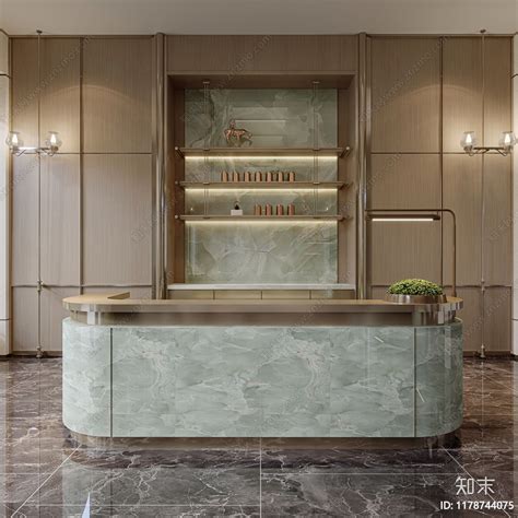 新中式前台3d模型下载【id1178744075】知末3d模型网