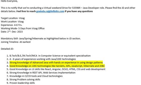 Javadeveloper Techinnovation Careeropportunity Infintecomputersolutions Vizagjobs