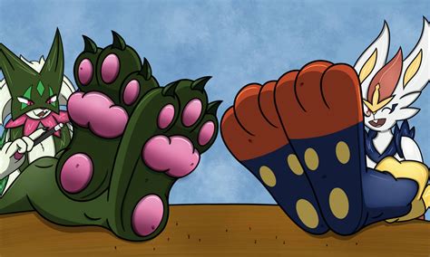 Art Trade Meowscarada And Cinderace By Harleypony On Deviantart