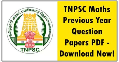 Tnpsc Maths Previous Year Question Papers Pdf Download Now