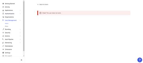 User Does Not Exist On Deletion Of Actual Users Error Auth0 Community