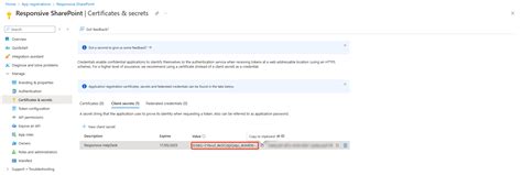 connecting to sharepoint in responsive with a client id and secret key