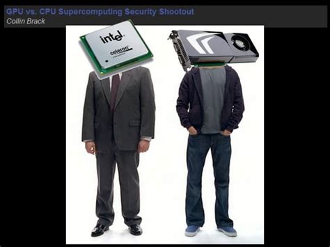 Gpu Vs Cpu Supercomputing Security Shootout Ppt Computing Technology And Computing