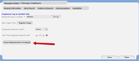 Administrative Password Privileges Thrive Pos Customer Learning