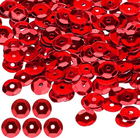 4000 Pcs Red Sequins Craft Sequins Large Sequins For Crafts Sequin Bulk Spangles