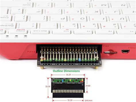 40 Pin Gpio Header Adapter Color Coded Header Expansion Board For