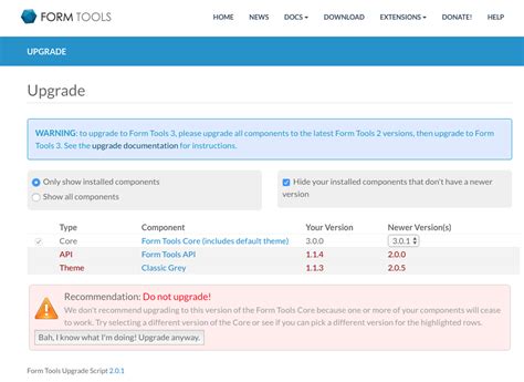 Problems Upgrading To V Issue Formtools Core GitHub