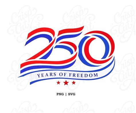 Usa 250th Anniversary Svg Png 4th Of July Patriotic Clipart Digital