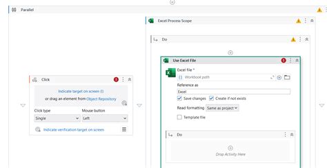 How To Use Click Activity On Popup Message While Opening Excel In