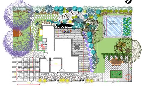 Residence Landscaping Design Cad File