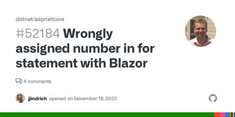 Wrongly Assigned Number In For Statement With Blazor · Issue 52184