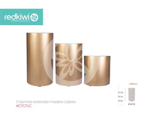 Columnas Redondas Madera Colores Redkiwi