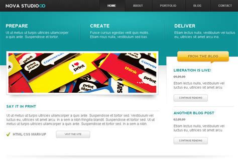 50 Free CSS X HTML Templates Noupe