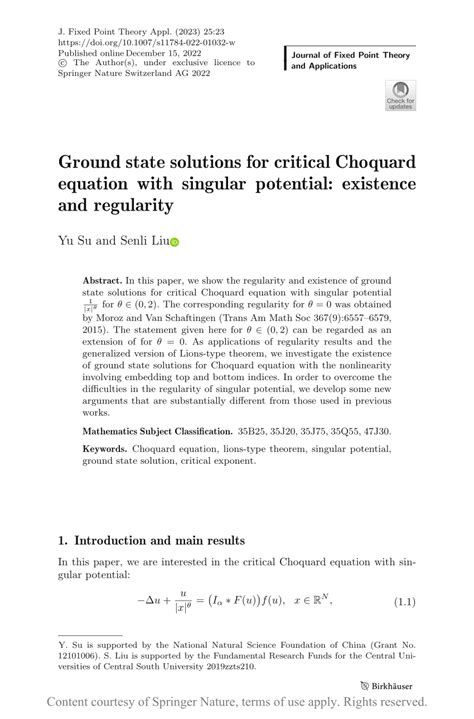 Ground State Solutions For Critical Choquard Equation With Singular Potential Existence And