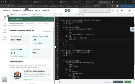solved a string rotation problem with kmp tanisha jain posted on the topic linkedin